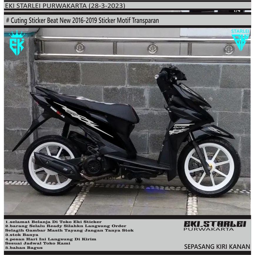 Jual CUTTING STICKER STRIPING VARIASI BEAT ESP 2016-2019 STICKER LIST ...