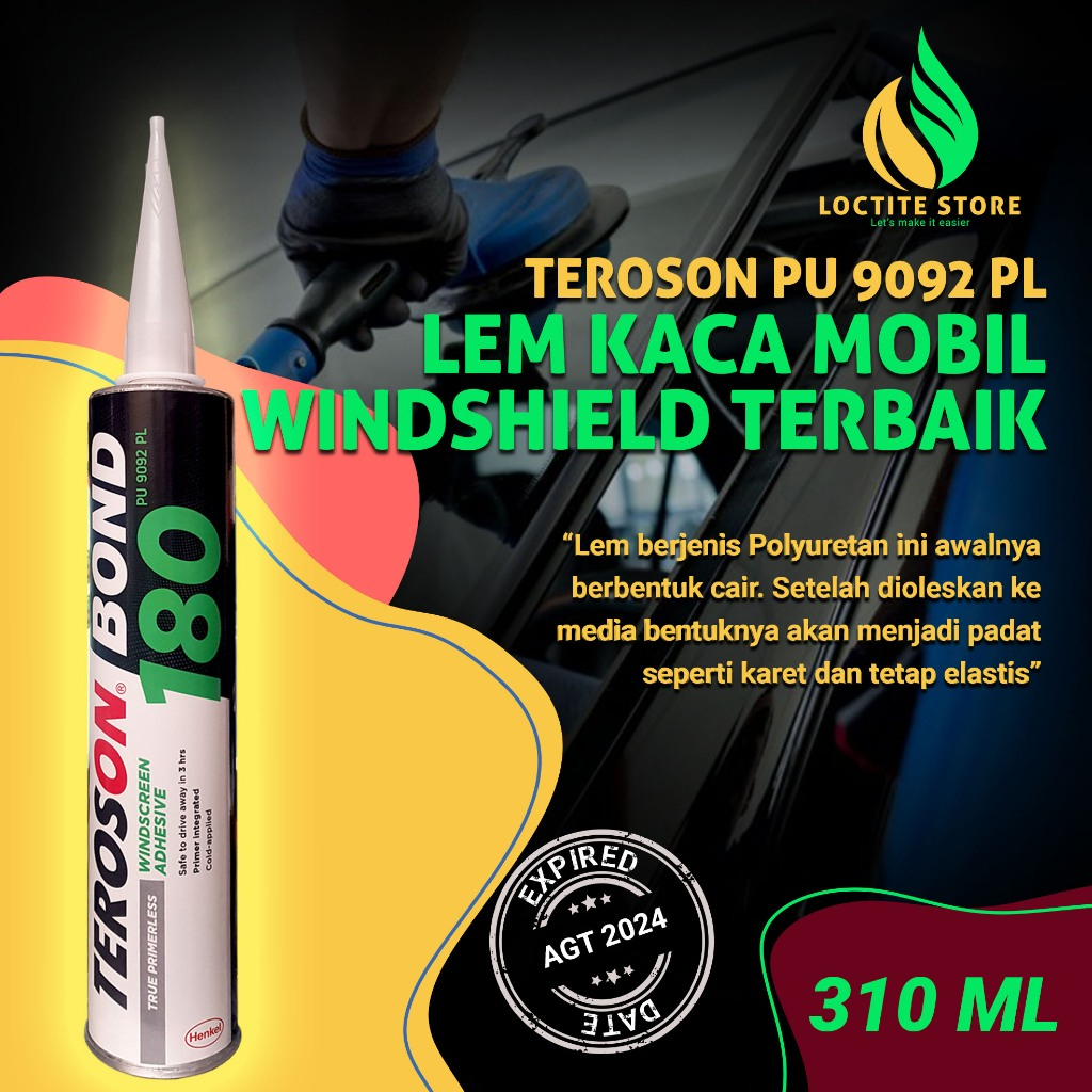 Jual LEM KACA MOBIL DAN BEMPER TEROSON PU 9092 BOND 180 DIRECT GLAZING ...