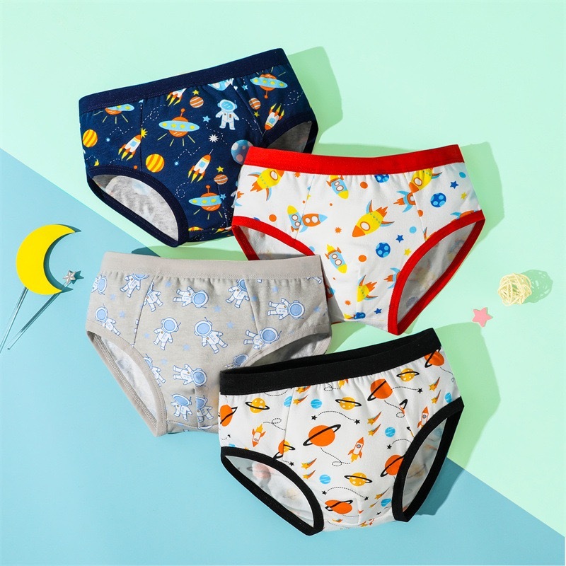 Jual 4Pcs Katun Murni Celana Dalam Anak Laki Laki CD Kartun Garis ...