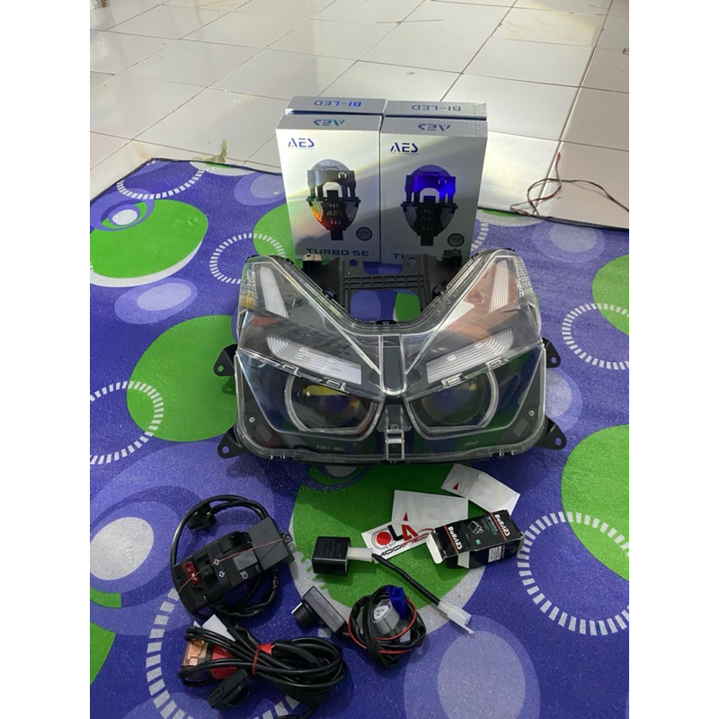 Jual Biled AES Turbo Experience Version 2 2,5inc Vario 160 pnp | Shopee ...