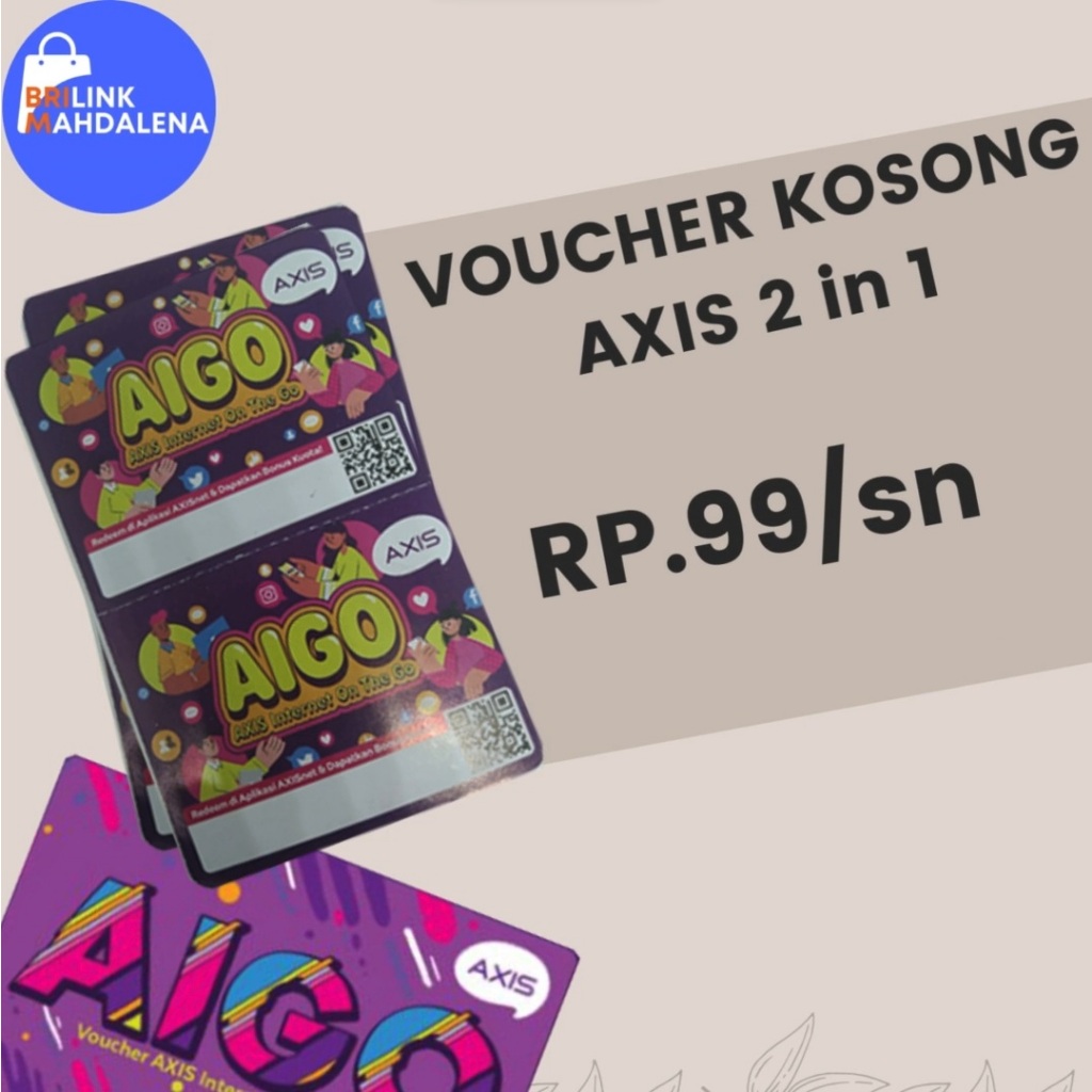 Jual AXIS 2in1 VOUCHER KOSONG AXIS VOUCHER KOSONGAN AXIS KOSONGAN ...