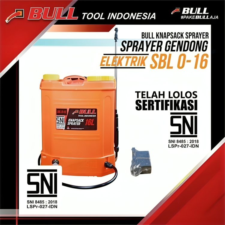 Jual Sprayer Hama Electric Gendong (ORANGE) BULL SBLO-16 SNI 16 Liter ...