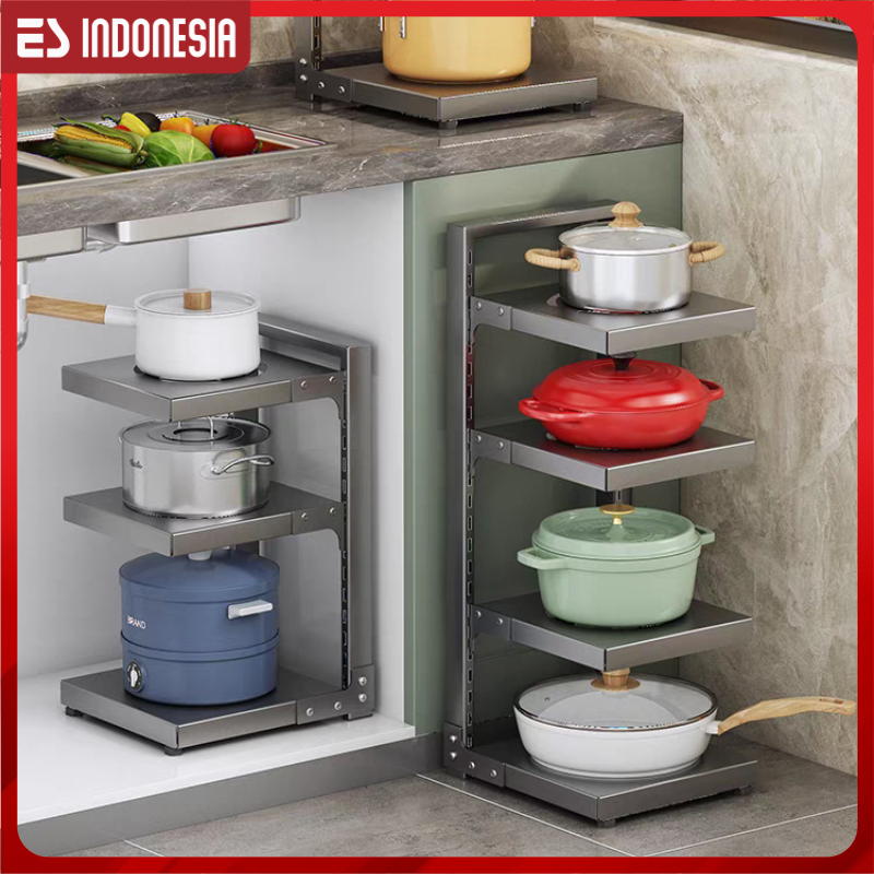 Jual ESINDO Rak Susun Bawah Wastafel Rak Peralatan Rumah Dapur Rak ...