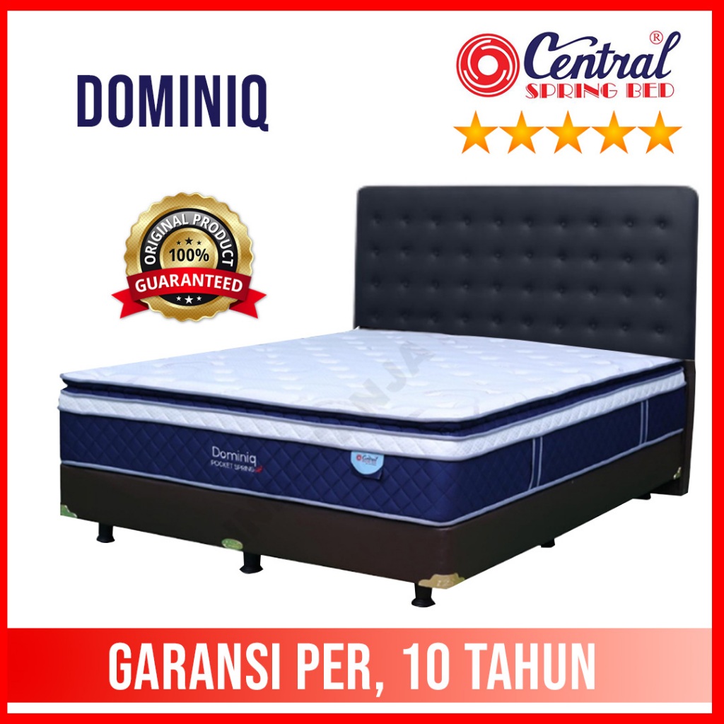 Jual springbed central dominiq pocket 180x200 cm fullset | Shopee Indonesia