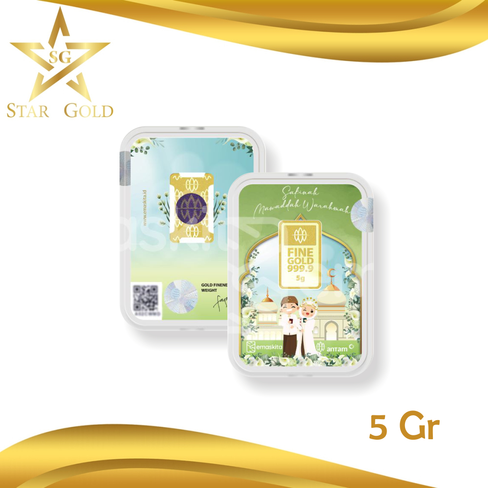 Jual Star Gold Antam Indonesia Wedding Samawa Series 5gr | Shopee Indonesia