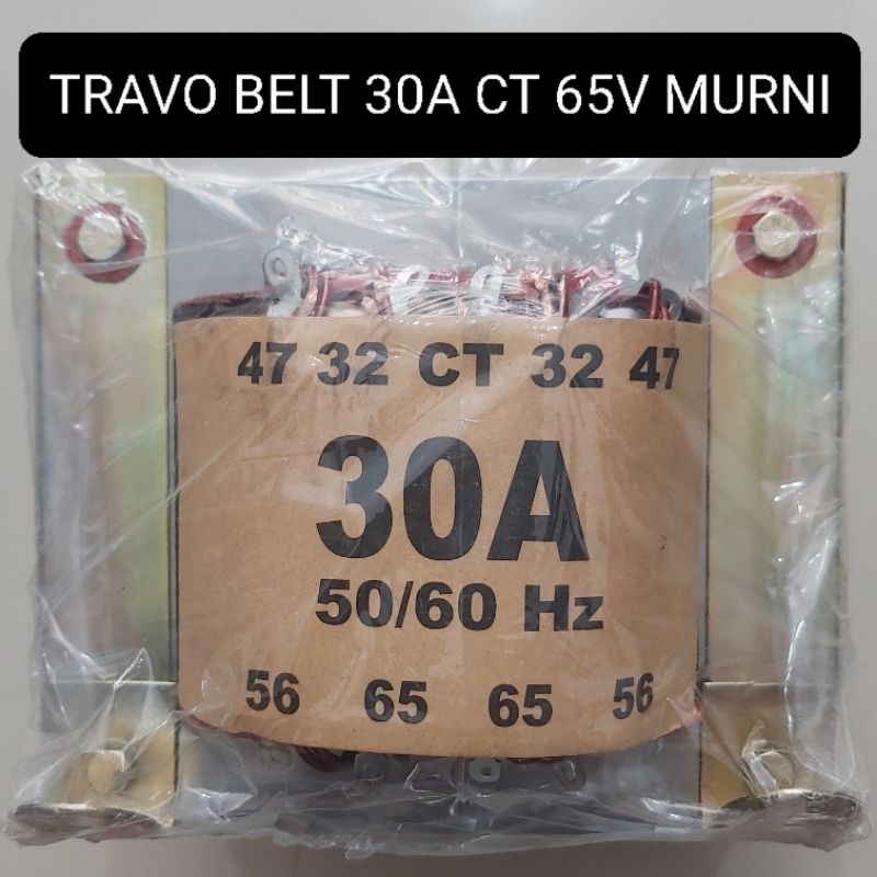Jual BELT Travo 30 Amper CT 65 Volt MURNI Trafo 30A Transformer Tembaga ...
