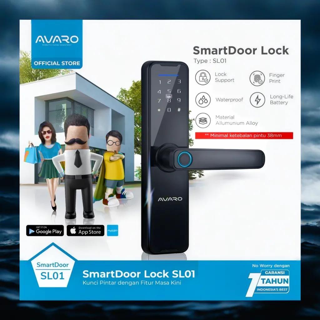 Jual AVARO SL01 Smart Door Lock Kunci Pintu Digital Smart Lock Door Lock | Shopee Indonesia