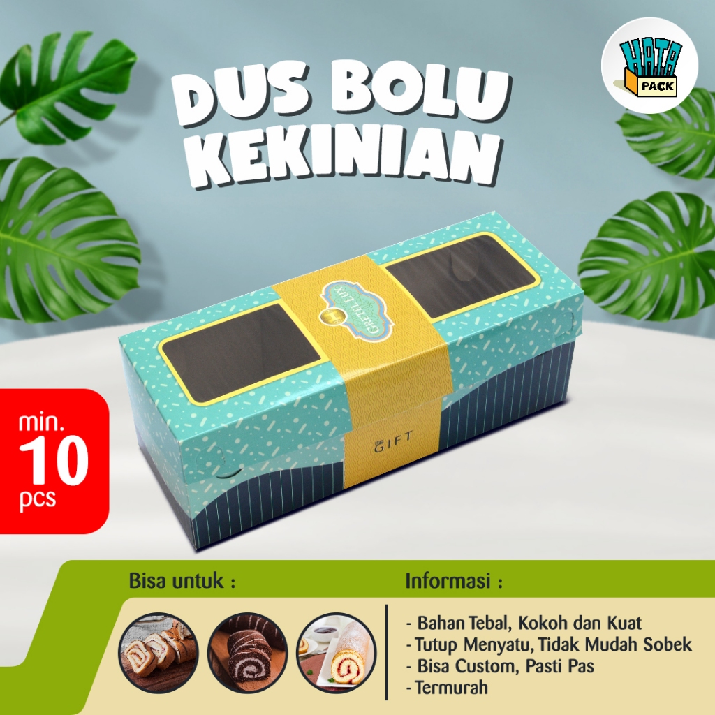 Jual Dus Box Bolu Gretel Lux / Dus Box Kue Bolu Ukuran 25 x 9 x 8,5 cm ...