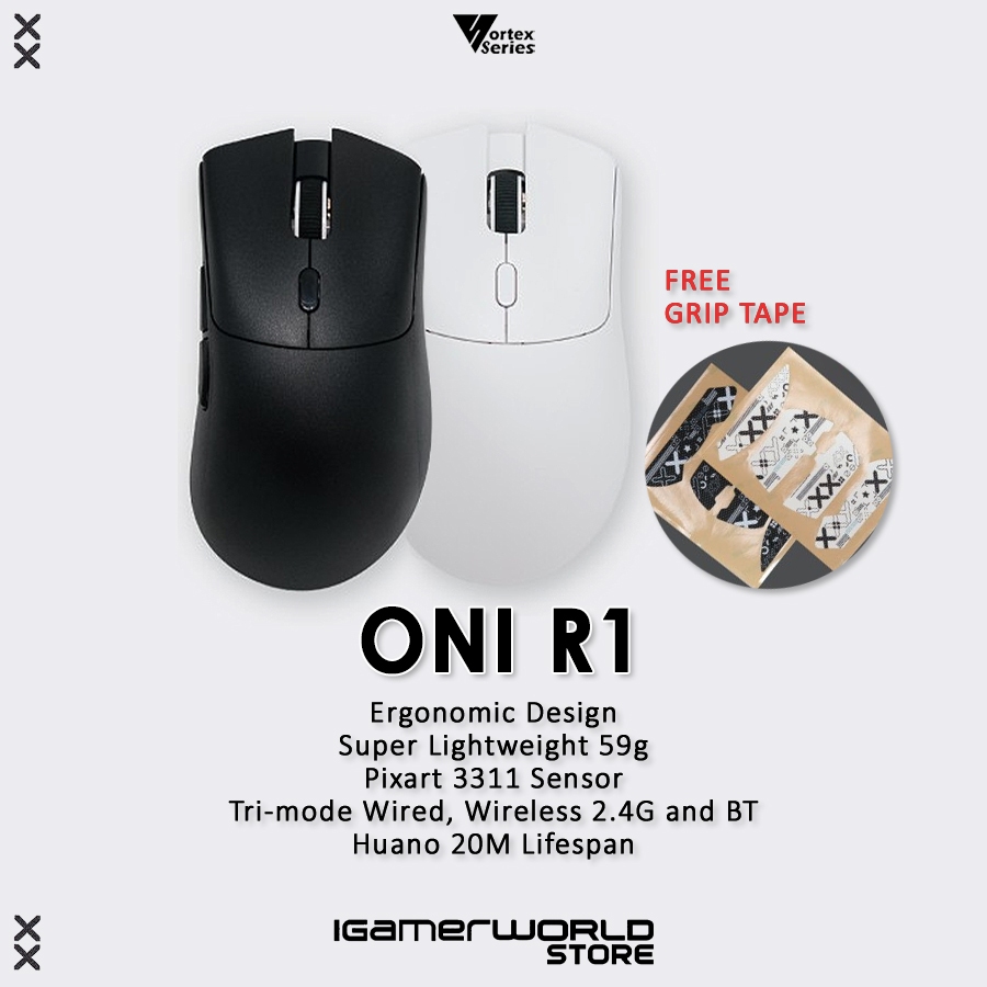 Jual VortexSeries ONI R1 Ergonomic Lightweight Wireless Gaming Mouse ...