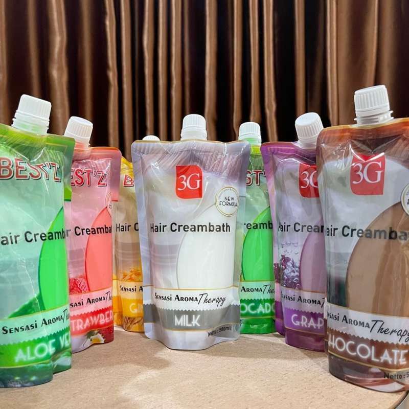 Jual NEW" HAIR CREAMBATH 3G (extra lembut & extra wangi) 1000 ml - Treatment Rambut | Shopee ...
