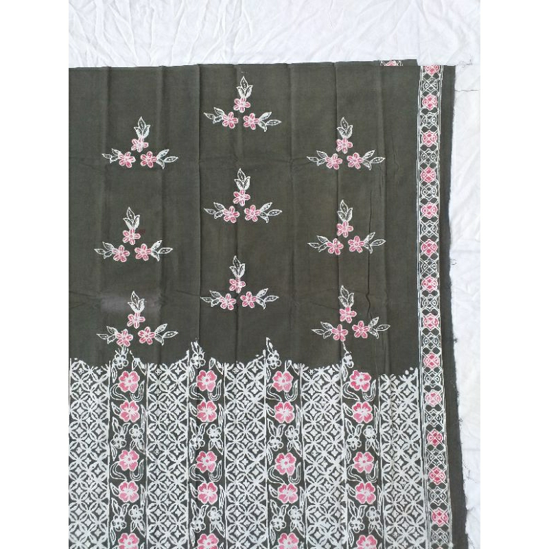 Jual Batik garutan semitulis bunga kawung kombinasi abu | Shopee Indonesia