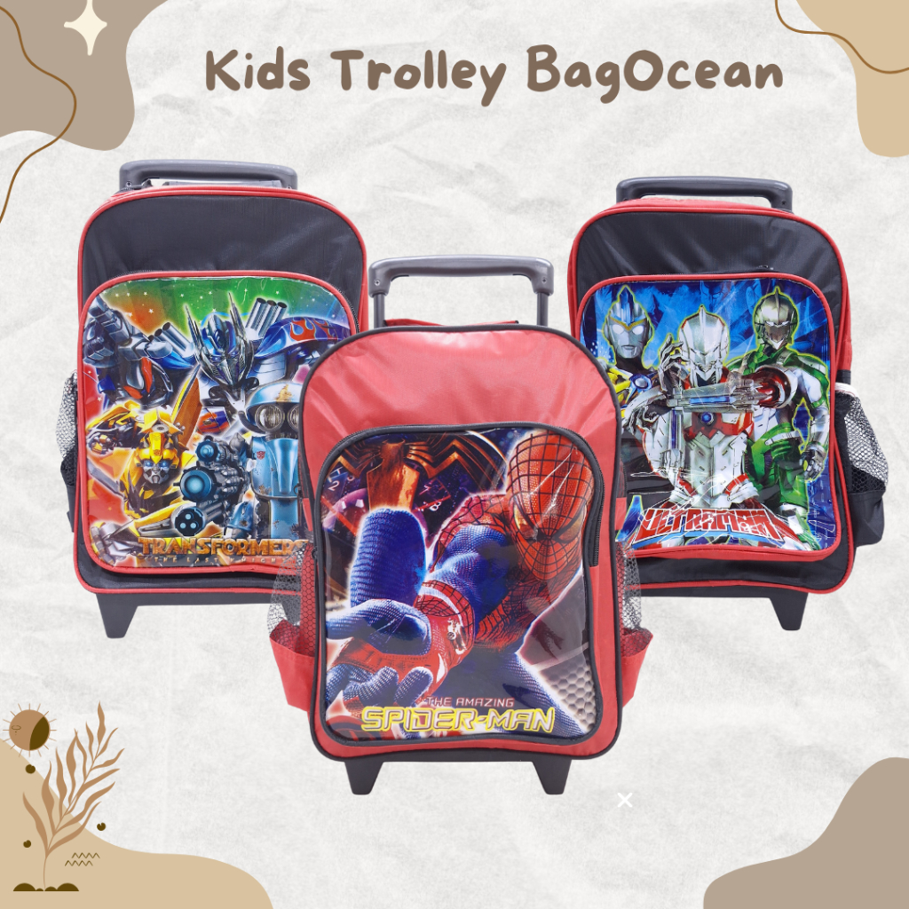 Jual Trolley Anak Cowok PAUD PG TK SD MURAH BARU ORIGINAL / Tas Roda ...