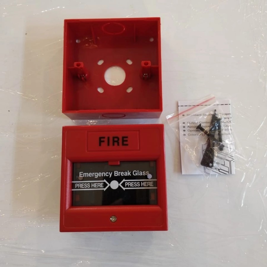 Jual Emergency break glass fire alarm / emergency break glass kotak ...