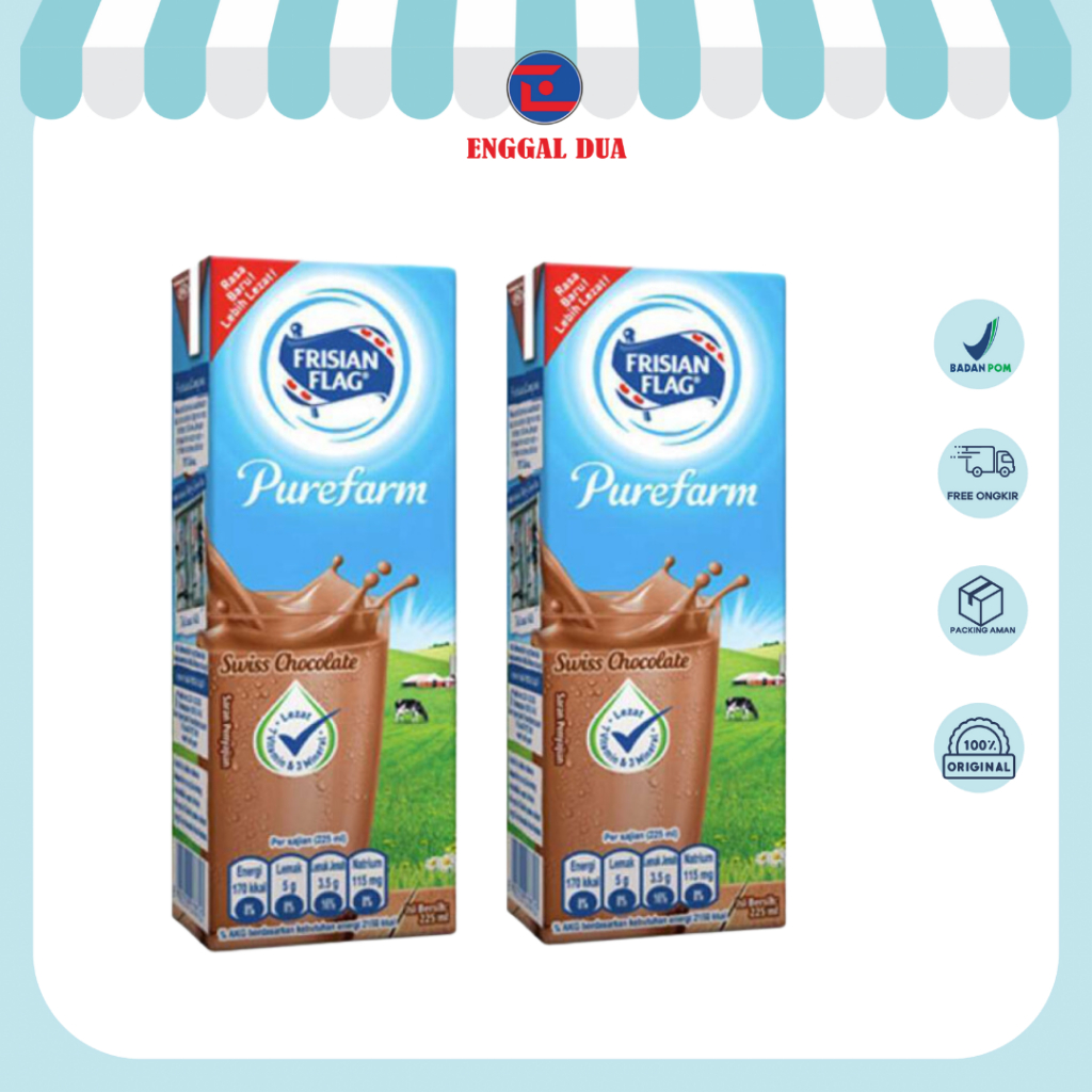 Jual Frisian Flag Susu UHT Swiss Chocolate 225 ml | Shopee Indonesia