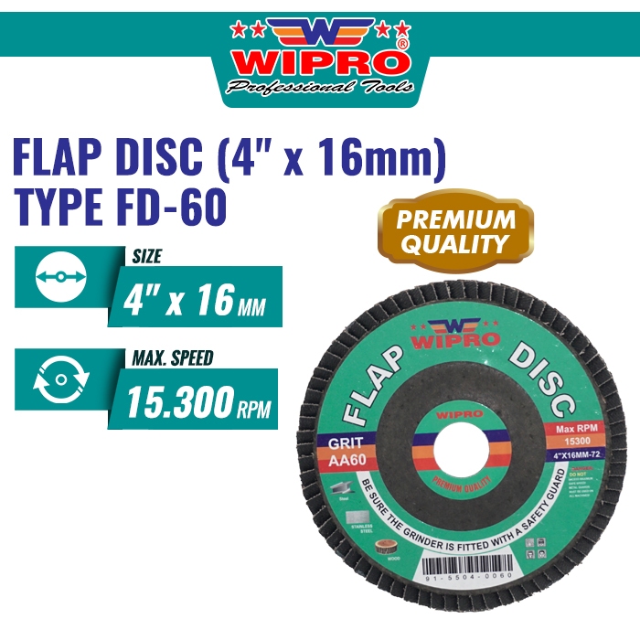 Jual Wipro Flap Disc FD-60 4" A60 | Shopee Indonesia