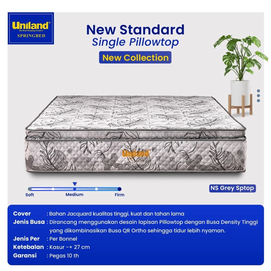 Jual Kasur matras springbed uniland type new standard single pillowtop ...