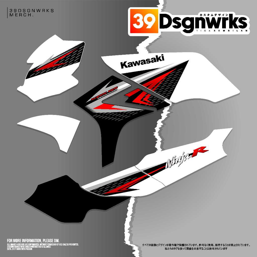 Jual STIKER STRIPING MOTOR Kawasaki Ninja 150 R 150 SS Motif Custom ...