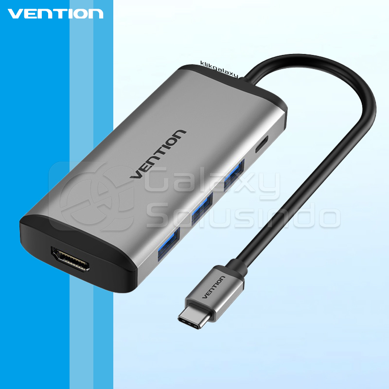 Jual Vention CNB Type-C to USB 3.0 3 Port With HDMI PD 5in1 HUB ...