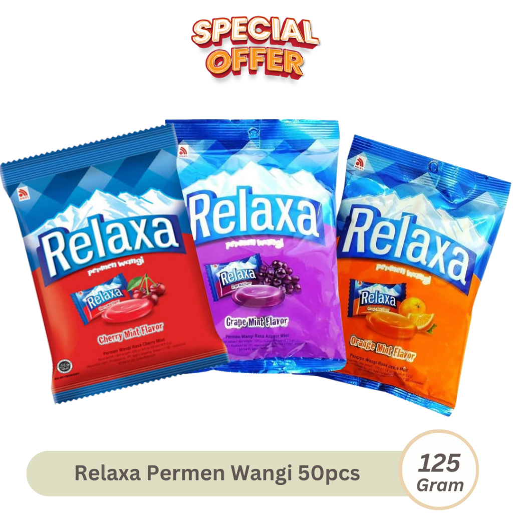 Jual Relaxa 125gr Permen Harum isi 50pcs Berbagai Rasa Buah Hard Candy ...