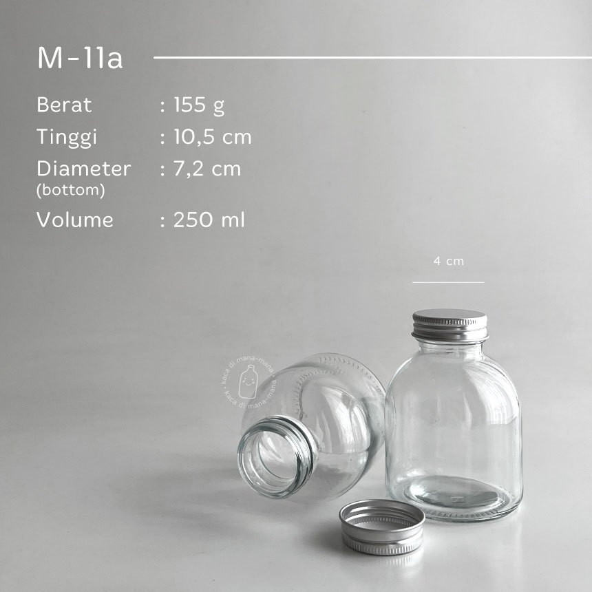 Jual Botol kaca CHUBBY estetik aesthetic 250ml 350ml - botol kopi juice ...