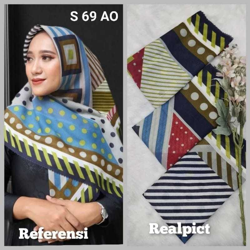 Jual jilbab segi empat motif baru part 1-hijab segi 4 voal ultimate ...