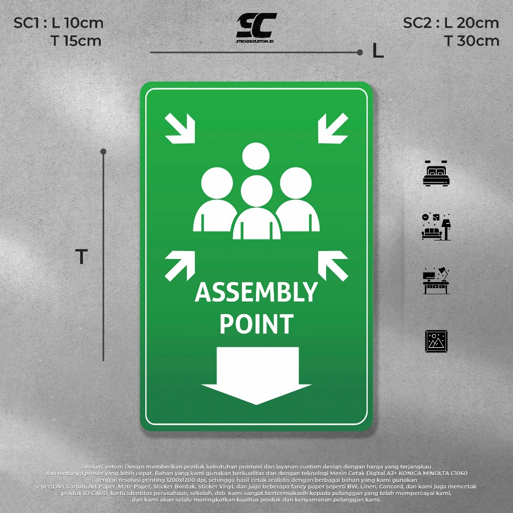 Jual STIKER ASSEMBLY POINT | Shopee Indonesia