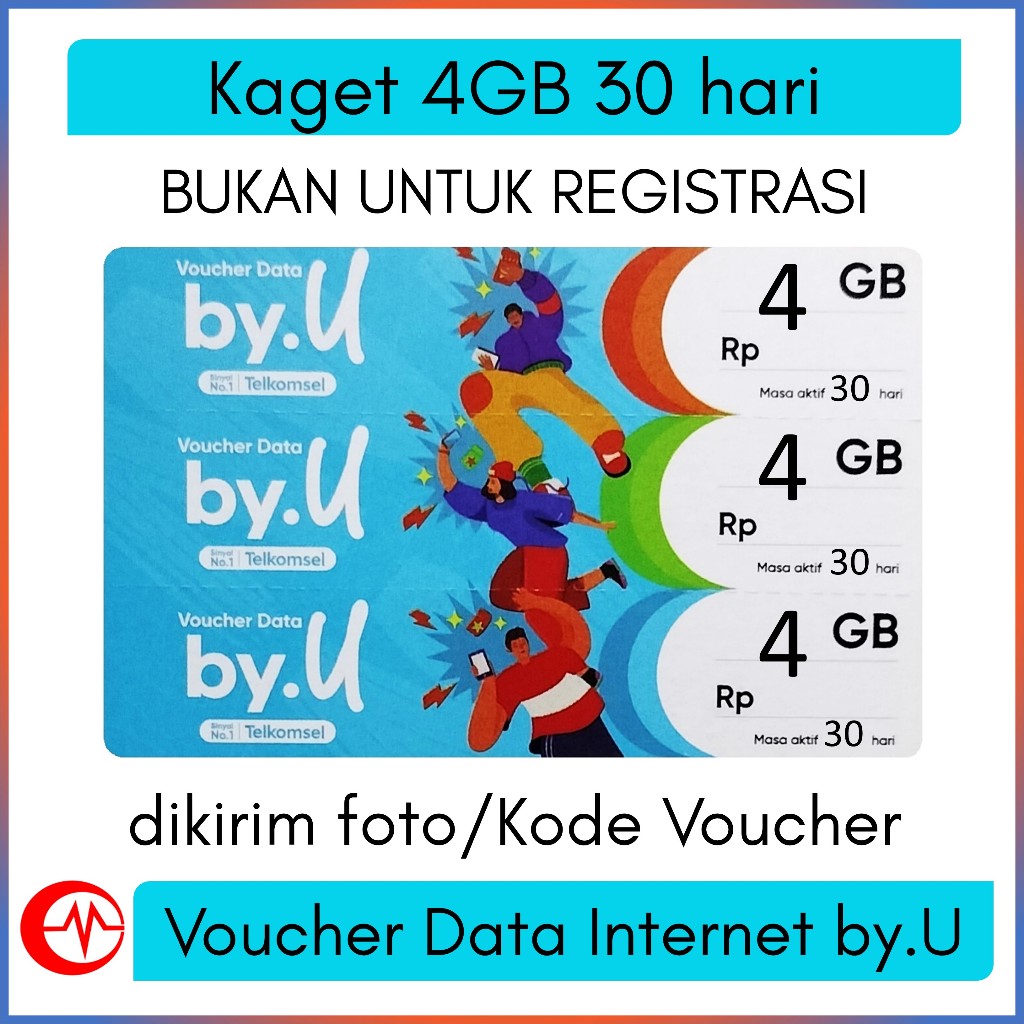 Jual Voucher Data byU 4GB 30Hari Voucher Data by.U | Shopee Indonesia
