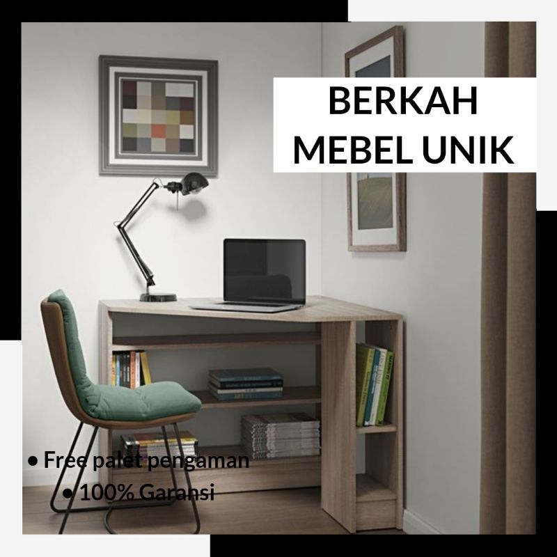 Jual Meja Belajar Sudut Hemat Ruang Hokage Minimalis Terlaris ( Mebel ...