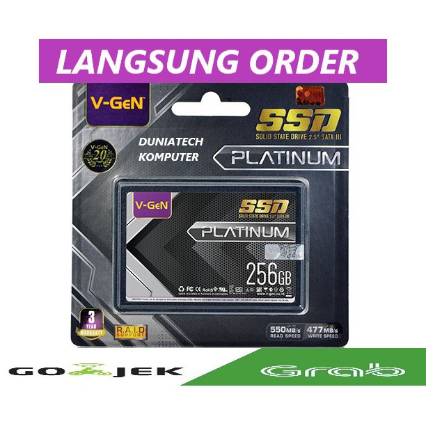 Jual Harga Murah SSD 256GB VGeN SATA 3 SSD Laptop Komputer VGeN 256 GB ...