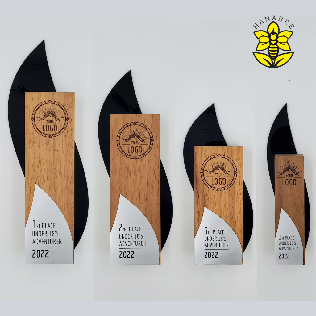 Jual Plakat Kayu + Akrilik Modern Premium, Piala Penghargaan Kayu ...
