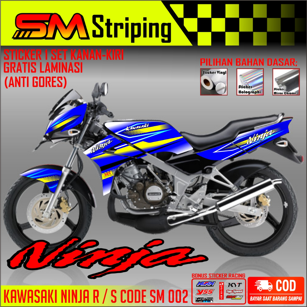 Jual Sticker Striping Ninja R/ S - Stiker STRIPING MOTOR NINJA KAWASAKI ...