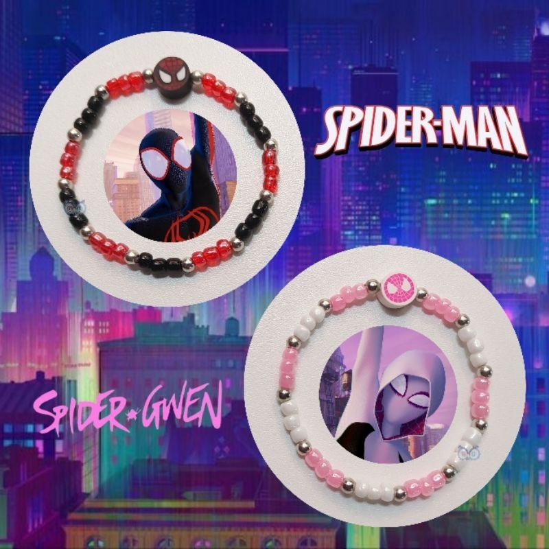 Jual Spiderman Spidergwen Beads Bracelet || Gelang manik couple Miles ...