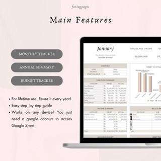 Jual Financial Tracker Budget Spreadsheet Planner Google Sheet Laporan ...