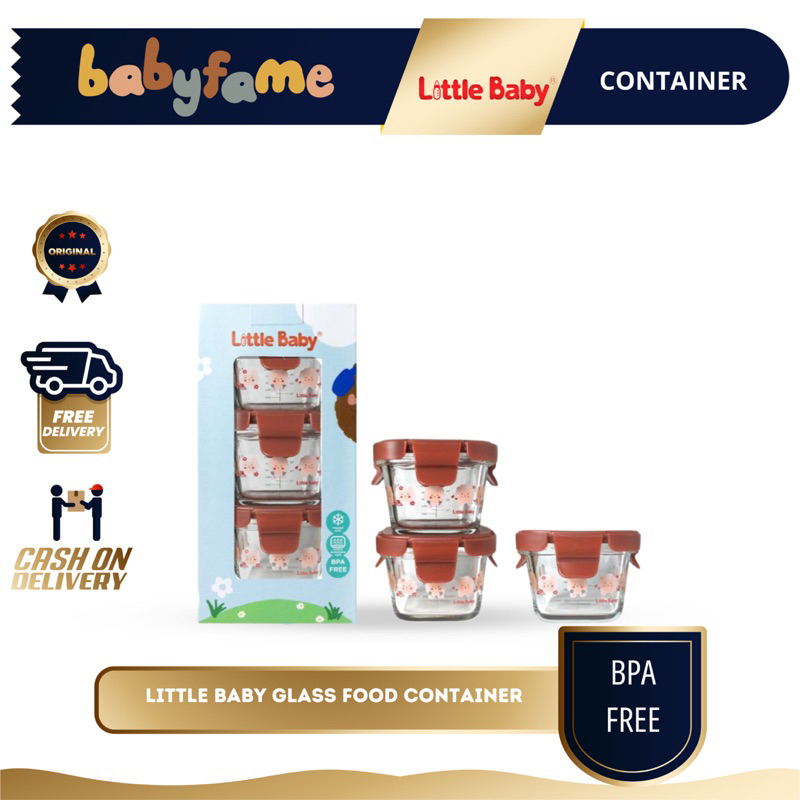 Jual LITTLE BABY GLASS FOOD CONTAINER | 140ML | Shopee Indonesia