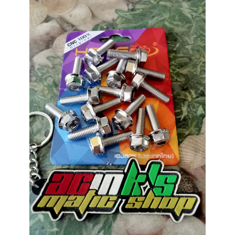 Jual BAUT M6×20 DRAT 10 PANJANG 2CM STAINLESS 2KUNCI HENG ORIGINAL (1BAUT) | Shopee Indonesia
