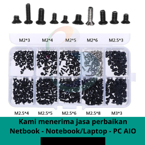 Jual Baut Laptop Set Paket 500pcs Screw Lengkap | Shopee Indonesia