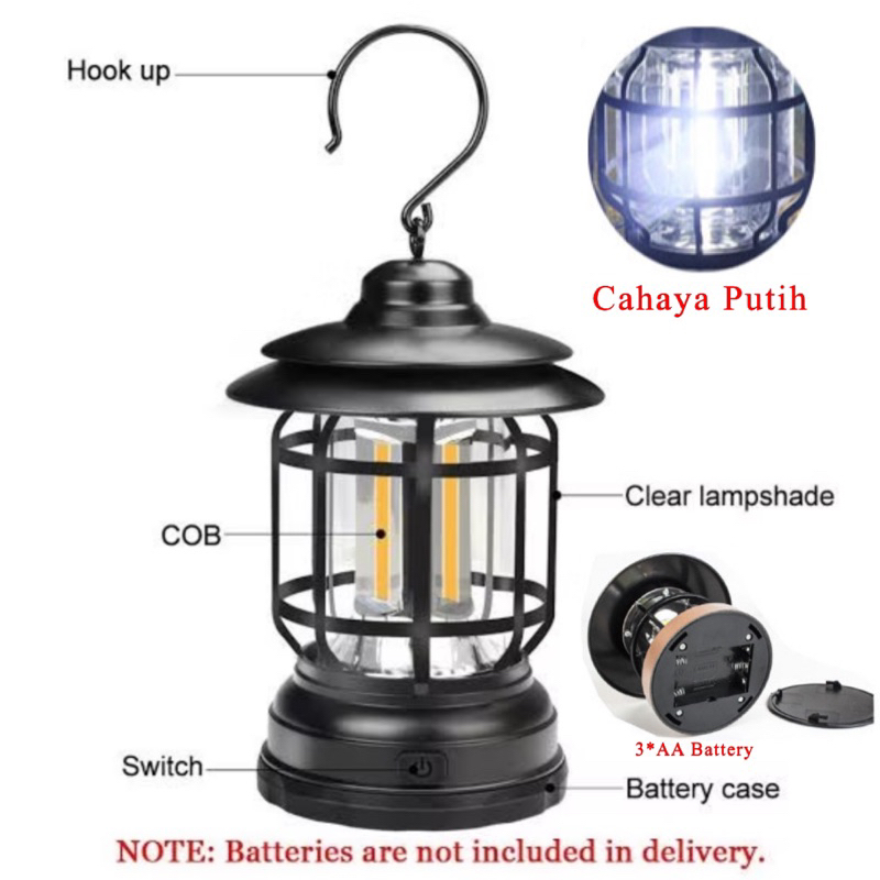 Jual LAMPU LENTERA LED / CAMPING LAMP 3 COB LAMPU TENDA CAMPING TENT ...