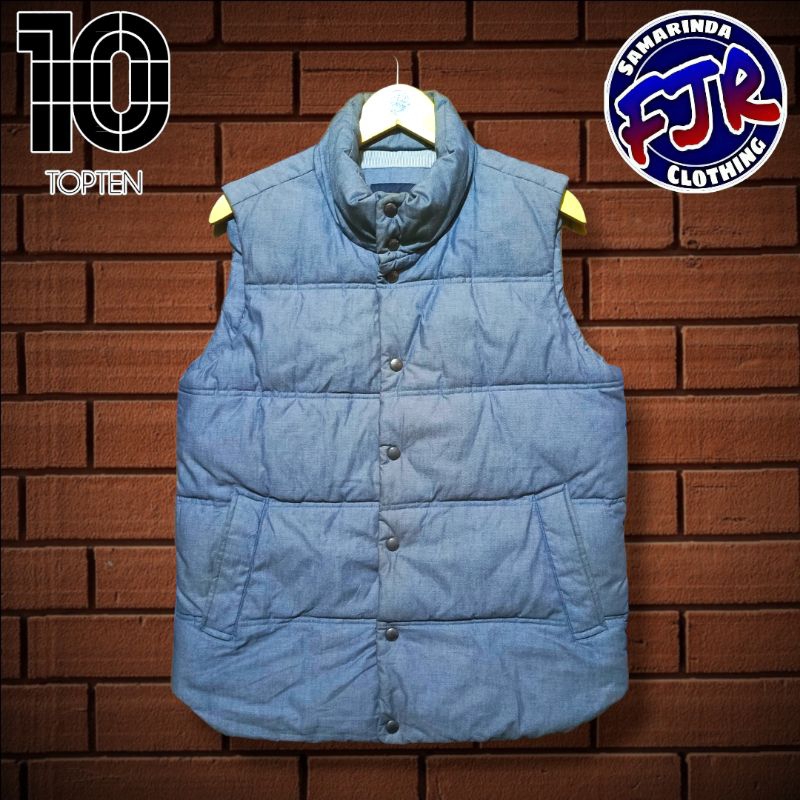 Jual Polham Denim Down Vest Original | Shopee Indonesia