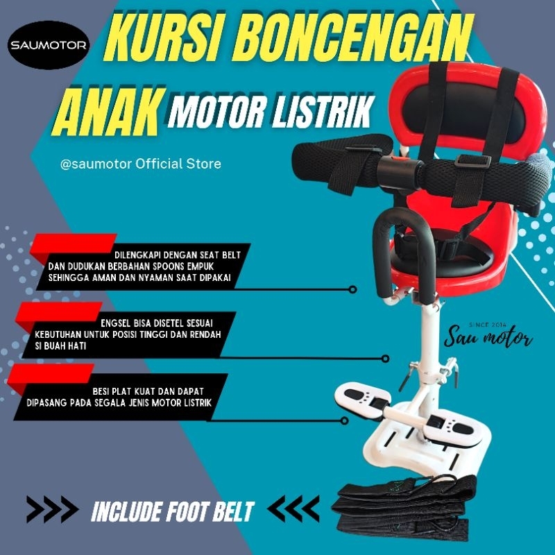 Jual Saumotor Kursi Anak Motor Listrik Kursi boncengan anak Sepeda ...