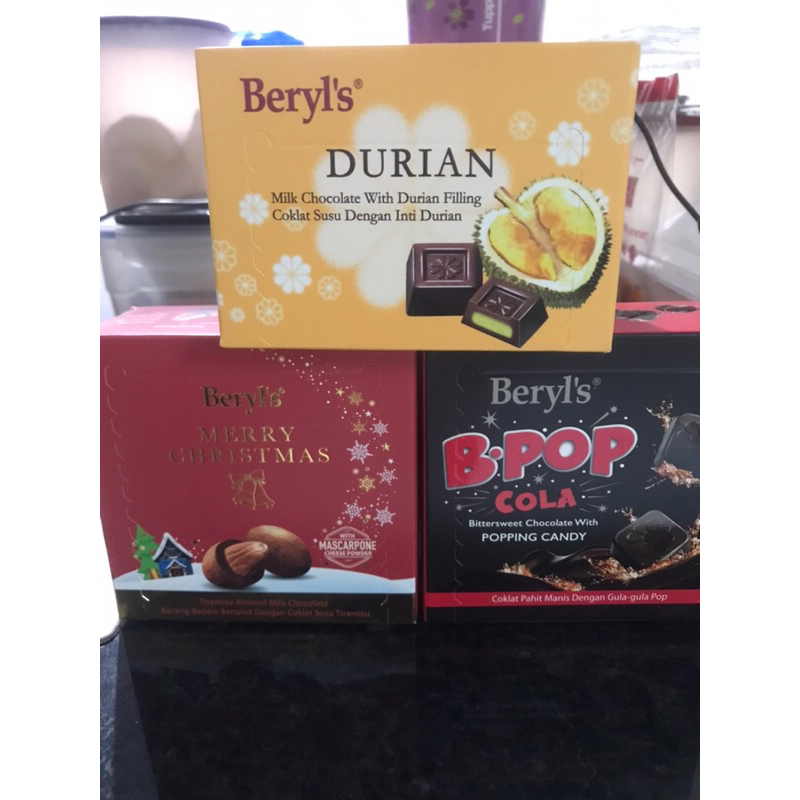 Jual Coklat Beryls Malaysia Import Rasa Durian / Cola / Tiramisu ...