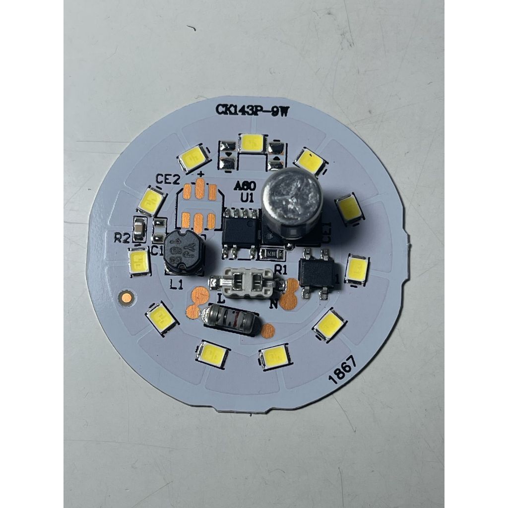 Jual LED PCB 9W Putih | 9 watt AC 220 V Modul Sparepart Lampu Bohlam ...