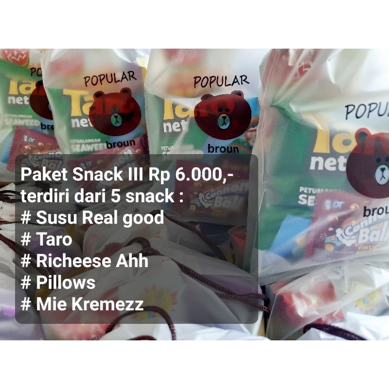 Jual Paket Snack Ulang Tahun / Paket Snack Rp 5.000,- / Pouch Hampers ...