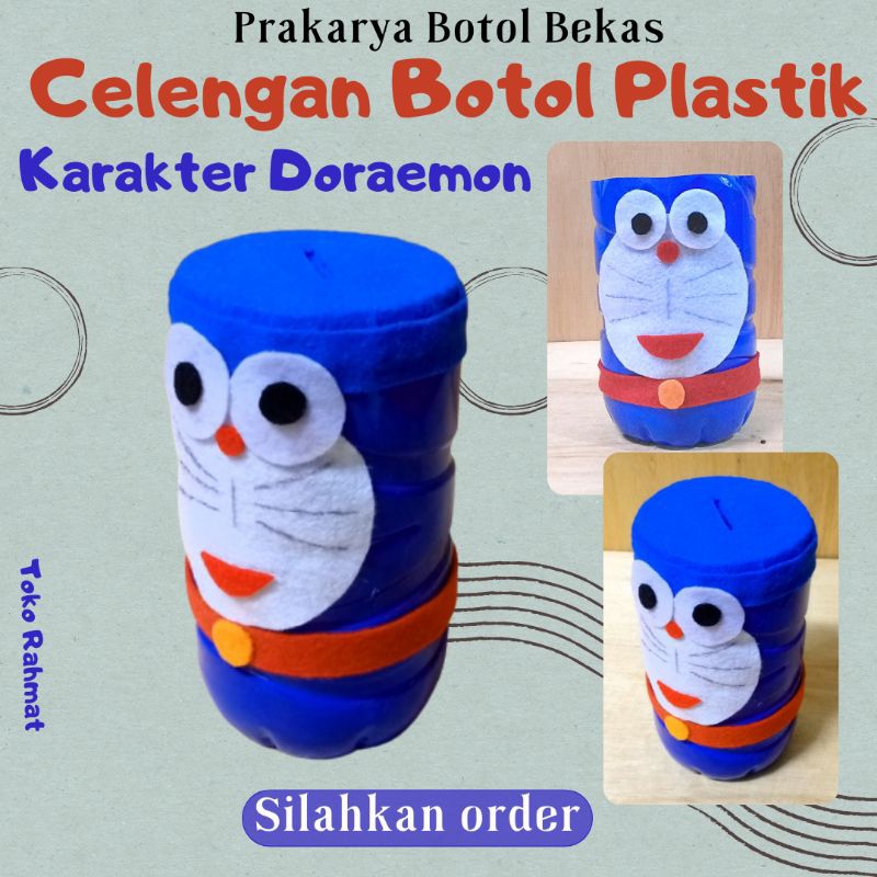 Jual Celengan Anak Karakter Doraemon / Prakarya Botol Plastik ...