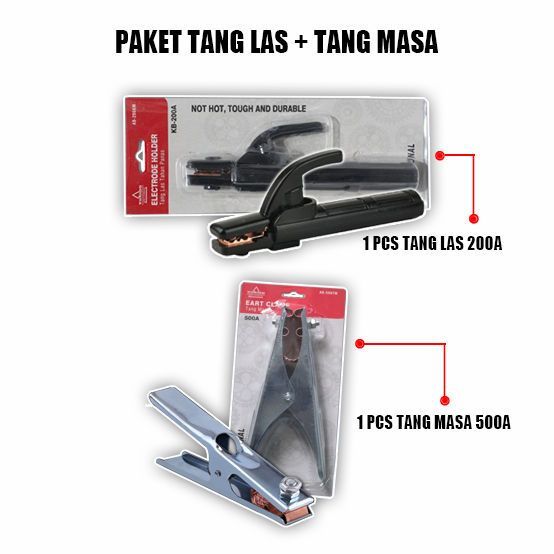 Jual MURAH Paket Stang Las Tang Mesin Las Listrik Electrode Holder 200A - Stang Las Tang Jepit ...