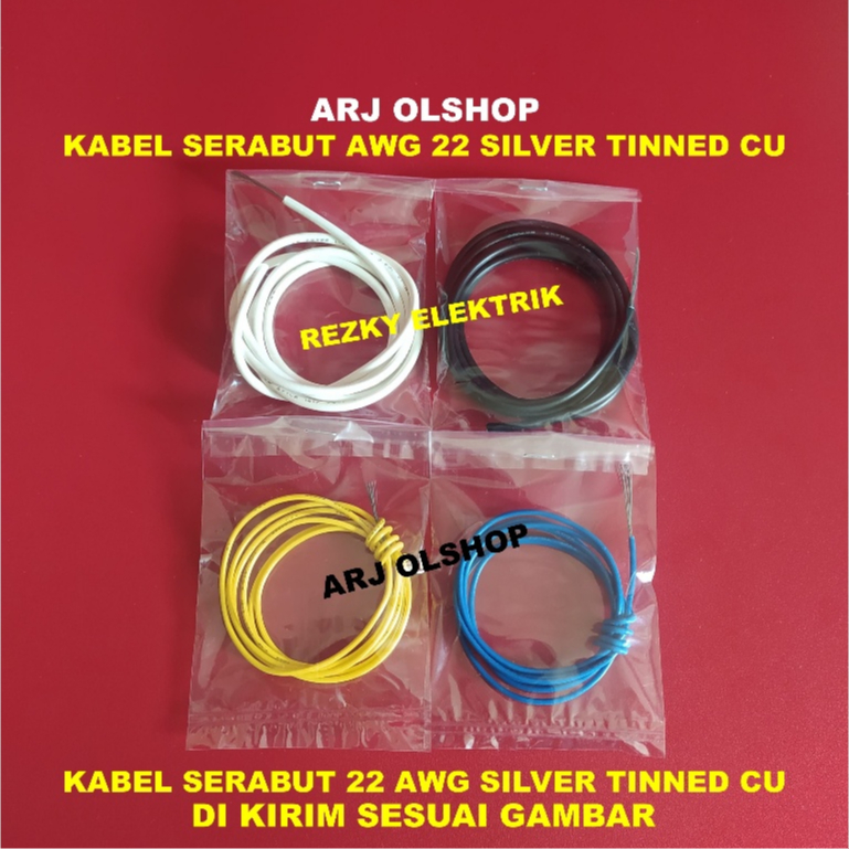 Jual Kabel 22 AWG Serabut Putih / Kabel AWG 22 Serabut Putih / Kabel AWG 22 Tinned CU AWG22 Per ...