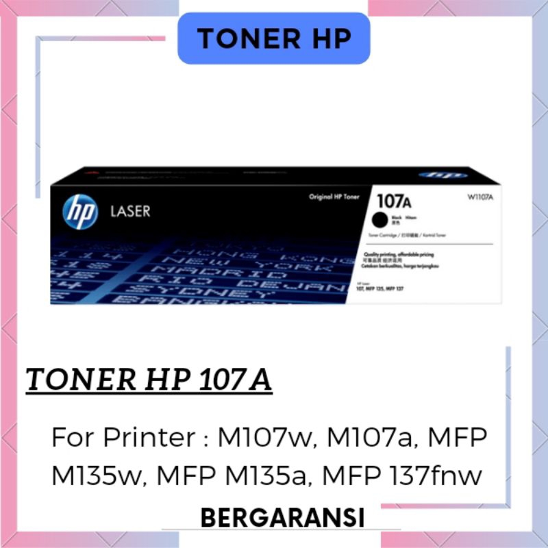 Jual HP 107A Black Original LaserJet Toner Cartridge (W1107A) | Shopee ...