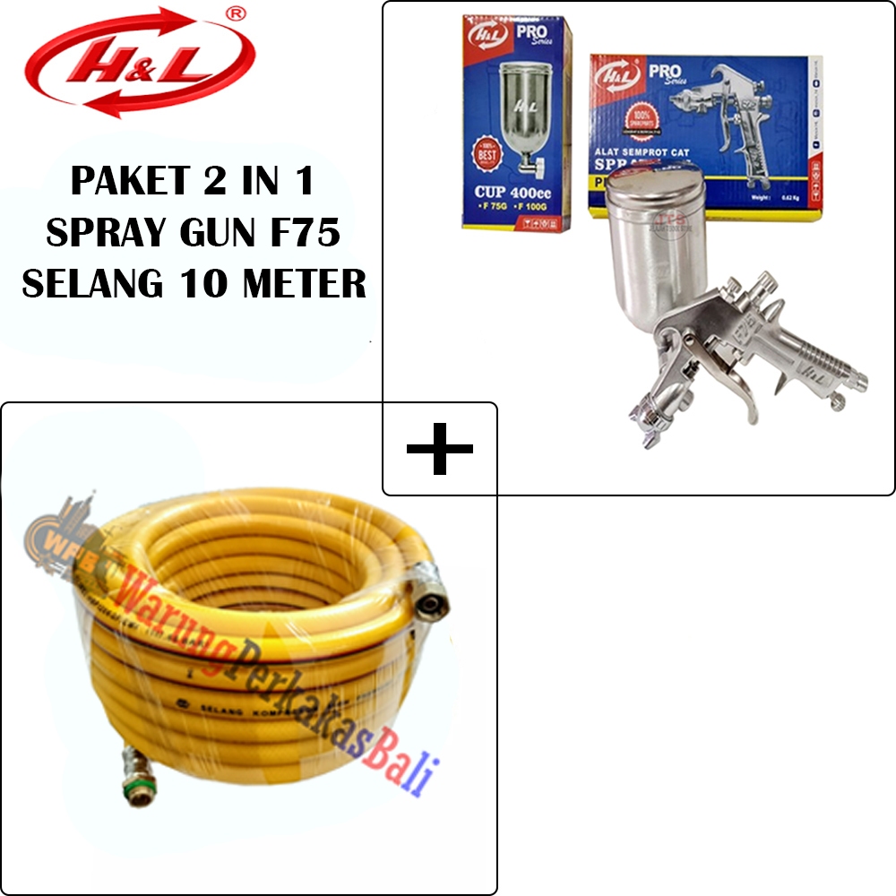 Jual 2IN1 H&L F75 Tabung Atas 40cc Spray Gun Cat Semprot Angin ...