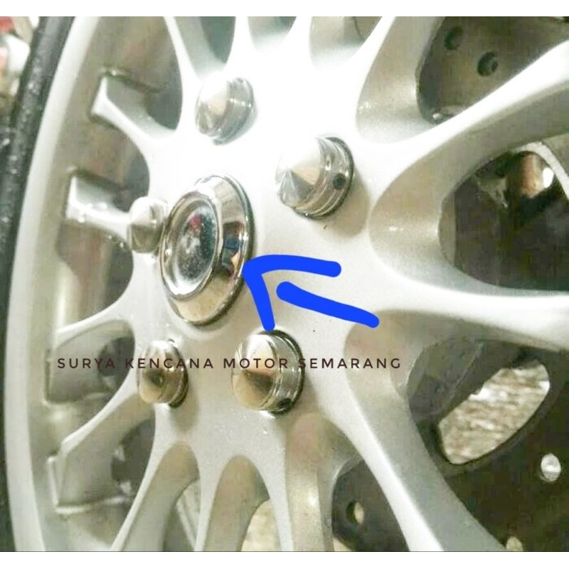 Jual Dop cover plug Tutup Penutup baut velg roda depan Vespa Matic ...