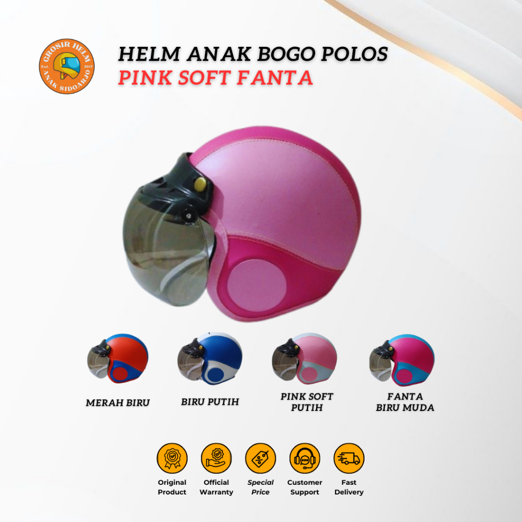 Jual Helm Motor Anak bogo Retro usia 2-6 Tahun poloss - helm anak ...