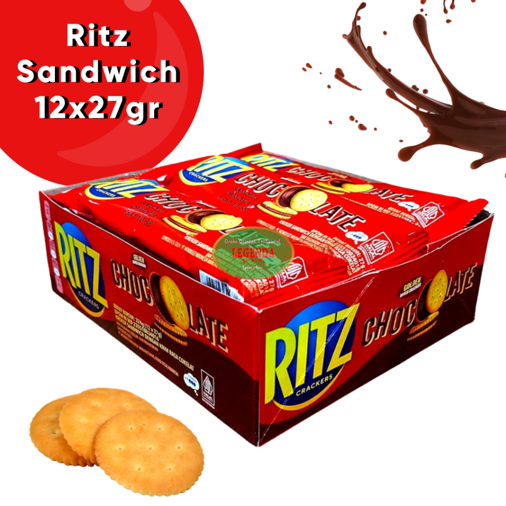 Jual Ritz Sandwich Biskuit Rasa Cokelat isi 12x27gr | Shopee Indonesia